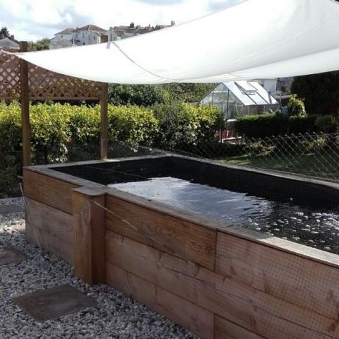 How to Build a Raised Pond with Railway Sleepers | Suregreen Ltd